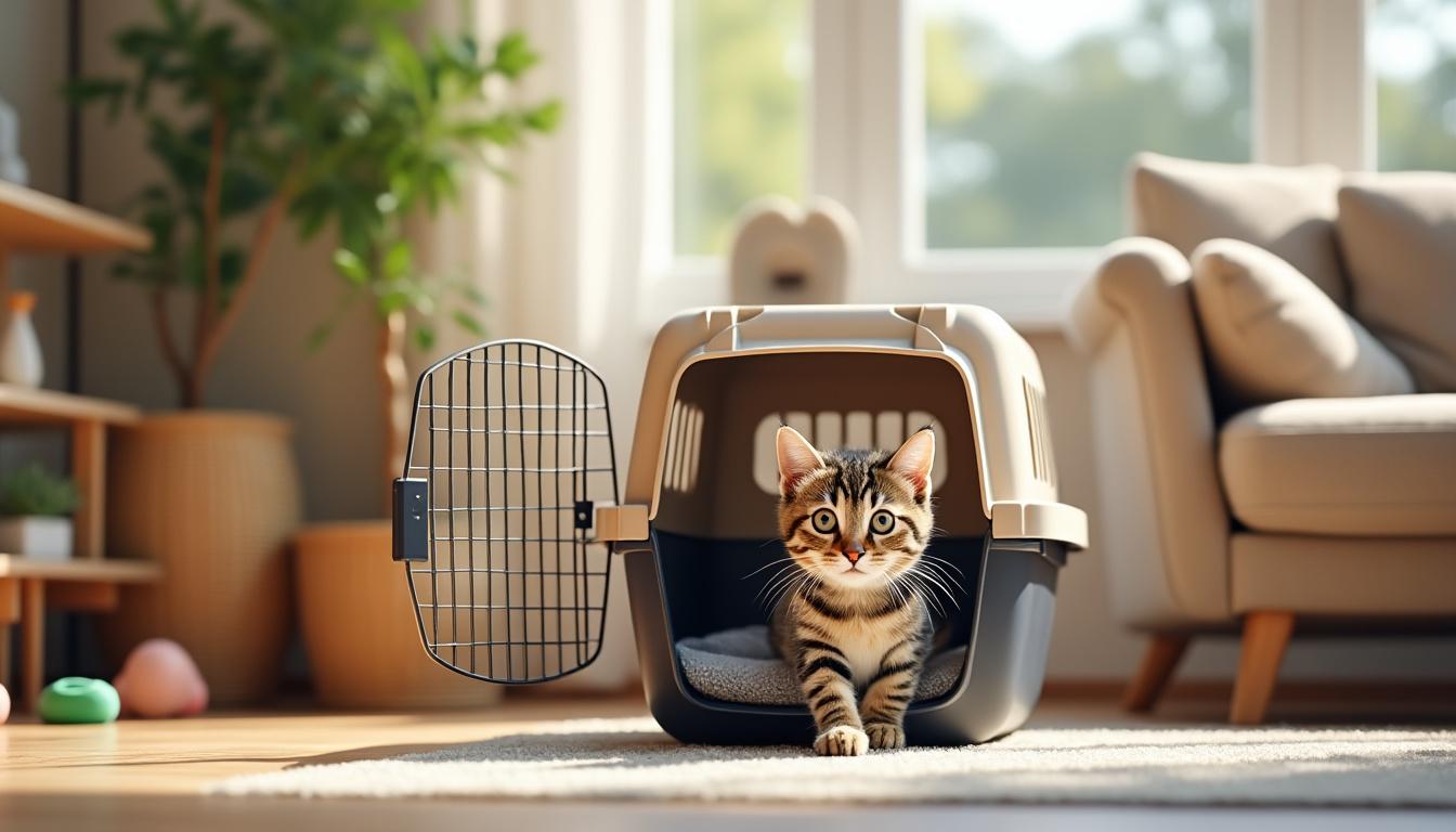 Apprivoiser la caisse de transport : astuces pour votre chat 🐾🚐